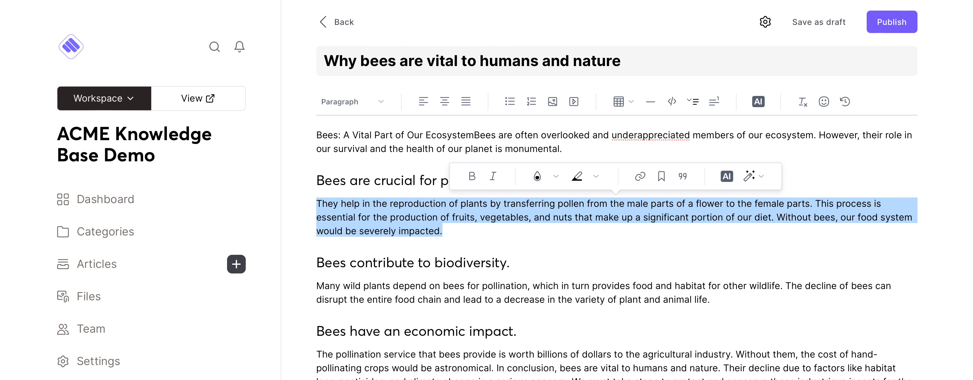 Knowledge Base Software for Knowledge Management | eniston