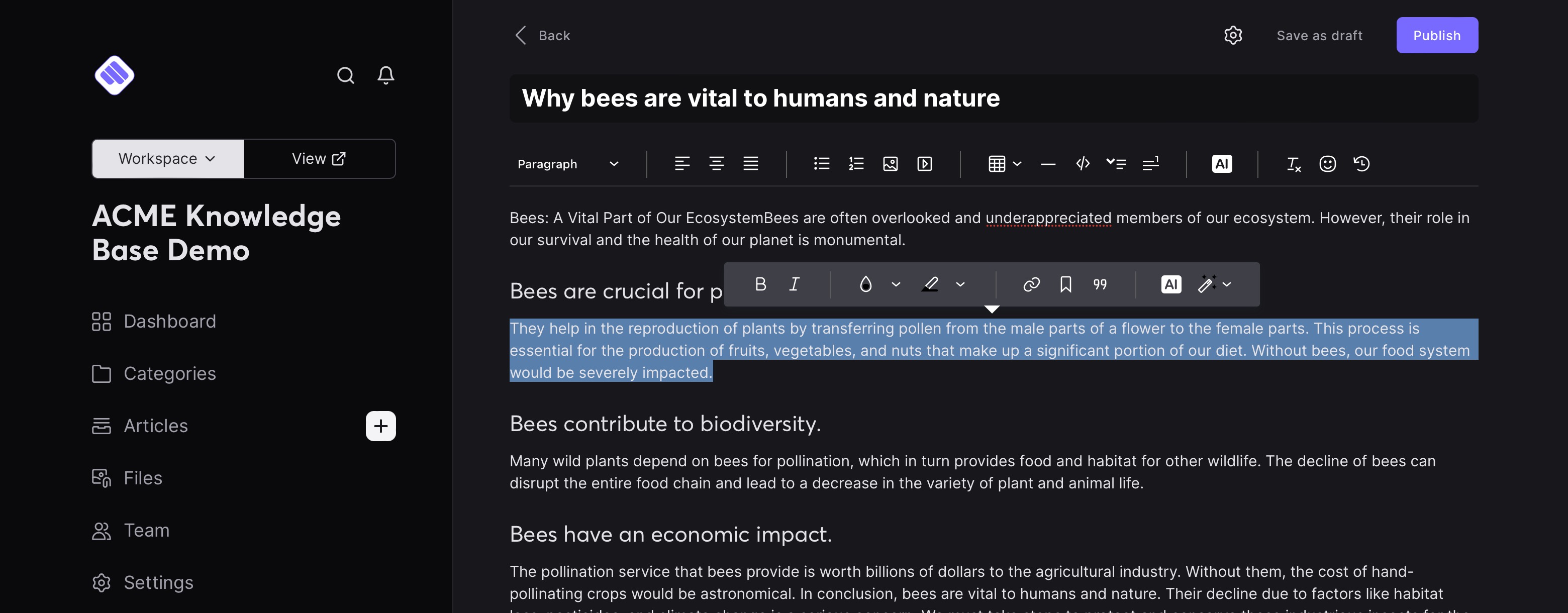 Knowledge Base Software for Knowledge Management | eniston